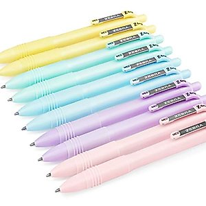 Zebra Z-Grip Smooth Ballpoint Pen - 1.0mm - Black Ink - 2 of Each Pastel Barrel - Pack of 10