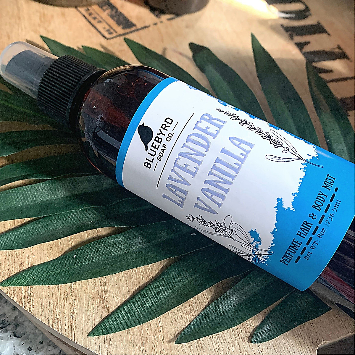BLUEBYRD Soap Co. Lavender Vanilla Fragrance for Hair and Body | Alcohol Free Hair Perfume | Perfumed Hair and Body Mist -Sweet Vanilla & Relaxing Lavender Scent | Clean Beauty, Vegan, Free of