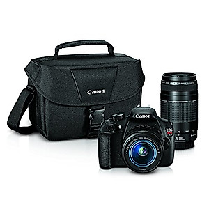 Canon EOS Rebel T5 Digital SLR Camera with EF-S 18-55mm is II + EF 75-300mm f/4-5.6 III Bundle