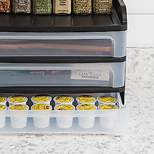 IRIS USA Medium 3-Drawer Desktop Organizer with Open Tray Top, 2 Pack, for Office, School, Stationary, Makeup Organizer, Bathroom, Utility, Medical Supplies, Desk Organizer, Versatile Storage, Black