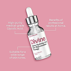 Glycolic Acid Peel 70% Professional Chemical Peel for Face at Home - Intense Alpha Hydroxy Acid Skin Peel For Acne Scars, Collagen Boost, Wrinkles, Fine Lines - Liquid Exfoliant for Face Peel Mask