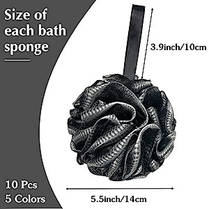 10 Pack Bath Sponge Shower Loofahs 40g,Mesh Pouf Bath Scrunchies Body Wash Puff,Body Scrubber Exfoliating Bath Sponge for Women and Men
