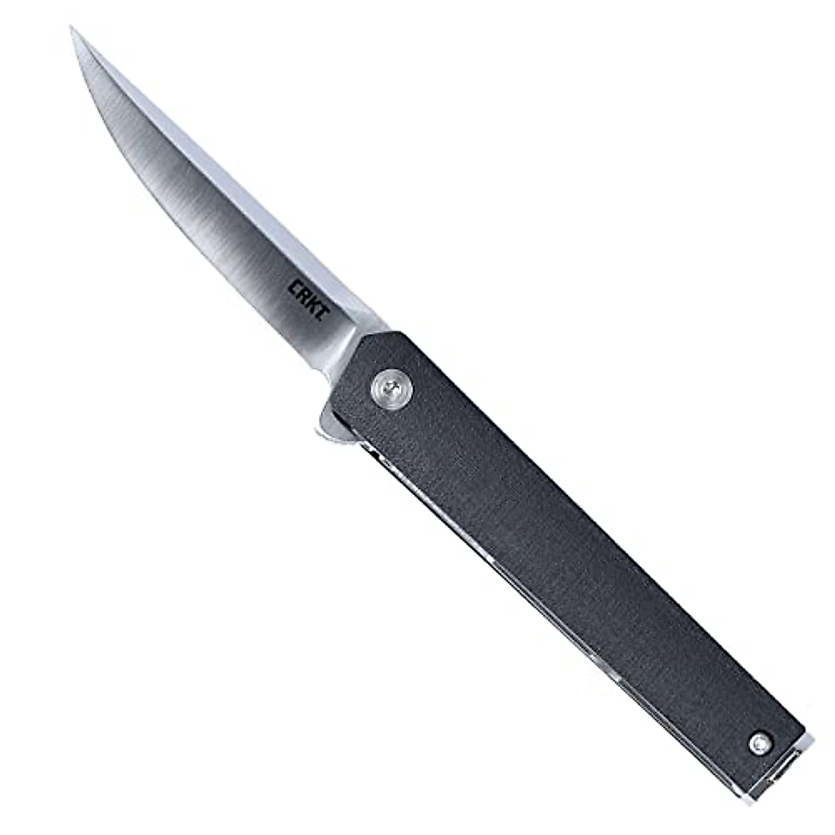 CRKT CEO Folding Pocket Knife: Folder with Liner Lock, Drop Point Satin Blade, Reinforced Nylon Handle with Pocket Clip 7095KX