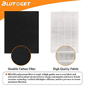 3 Pack HPA300 HEPA Filter Replacement for Honeywell Air Purifiers Filter HPA300 Series & Filter R - HPA300, HPA304, HPA8350,HPA300VP Replace HRF-R3 HRF-AP1(with 6 Activated Carbon Pre Filters)