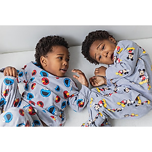 Sesame Street Cookie Monster Elmo Infant Baby Boys French Terry Sweatshirt and Pants Set Grey 12 Months