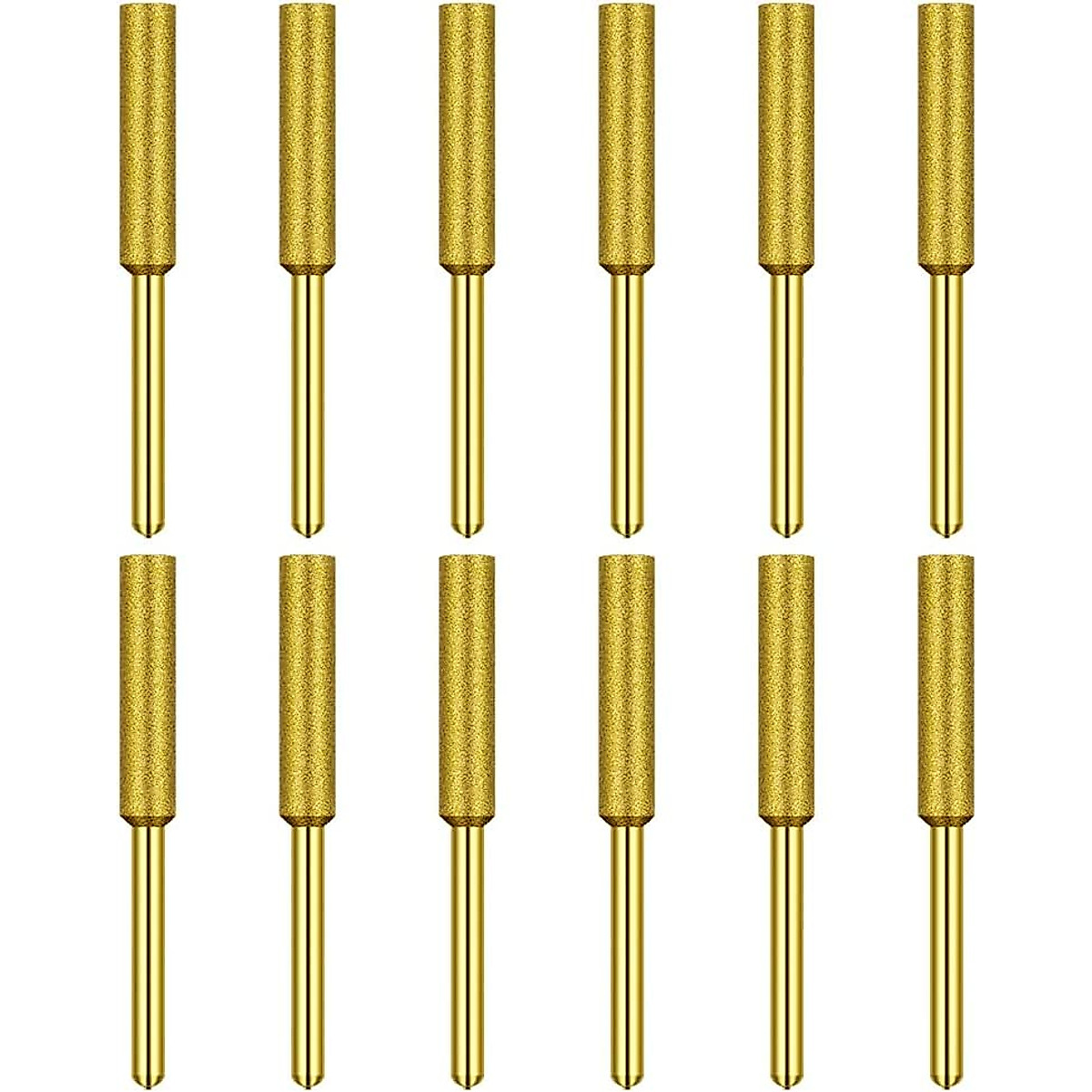 SENSILIN Diamond Chainsaw Sharpener Stones Diamond bits Sharpening Wheels, High Hardness Chainsaw File for Electric Chainsaw Sharpener 12PCS (7/32")