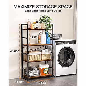 Pipishell Bookshelf, 6-Tier Bookcase with Storage Drawer, Tall Bookshelf Storage Rack with Metal Frame & Wood Grain Finish, Industrial Bookshelf for Living Room, Bedroom, and Home Office, PIBS02WN