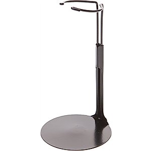Kaiser Doll Stand 2175, Box of 12 - Black Doll Stands for 8" to 12" Dolls and Action Figures