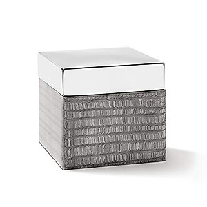 Ben&Jonah LuxeElegance Belli Anelli Resin with Hand Painted Lacquer Cotton Jar (4" L x 4" W x 3.5" H)