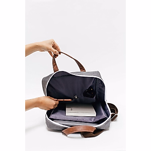 maika Recycled Canvas Zippered Backpack, Echo Tangerine, Red