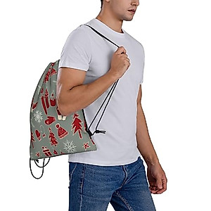 Delhiponics Red Decorative Elements Drawstring Backpack Waterproof Gym Sports Trave String Bag Adjustable Lightweight Drawstring Bag Sports Dance Sackpack