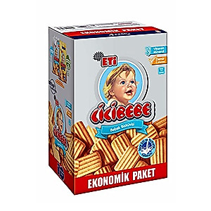 Eti Cicibebe Baby Biscuits (Bebek Bisküvisi) 1000 Gr (4X250 gr) 2.2 pounds- Lot of 2