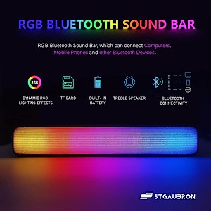 STGAubron Gaming PC Computer Desktop, GTX 1660 Ti 6G GDDR6, Intel Core I7 up to 3.9 GHz, 16G RAM, 512G SSD, WiFi, BT 5.0, RGB Fan x 6, RGB Mouse Pad, RGB BT Sound Bar,Windows 10 Home,White