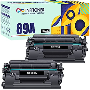 CF289A 89A Black Toner Cartridge 2-Pack Replacement for HP 89A CF289A 89X CF289X for HP Enterprise M507 M507n M507dn M507x MFP M528dn M528f M528c M528z M528 Series Printer Ink