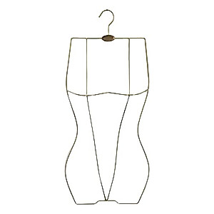 MagiDeal Bikini Swimsuit Hanger Rack Metal Wire Body Shape Women Dress Lingerie Display Hanger Sleepwear Garments Holder Organizer for Store Cloakroom Home Wardrobe, 77cmx36cm, Golden