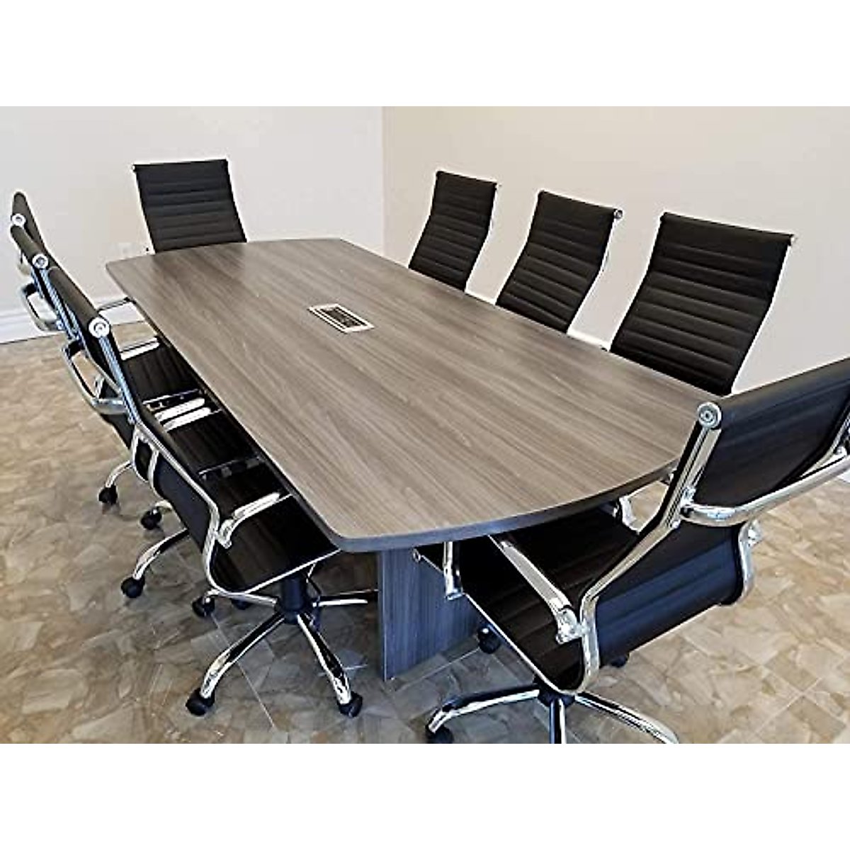 Impecgear Power Plug in-Desk Power Center Table Top Grommet Furniture Power Data Center/2 CAT6/1 HDMI/1 USB/1 Type-C/2 AC Power/1 USB Pass Thru (Black)