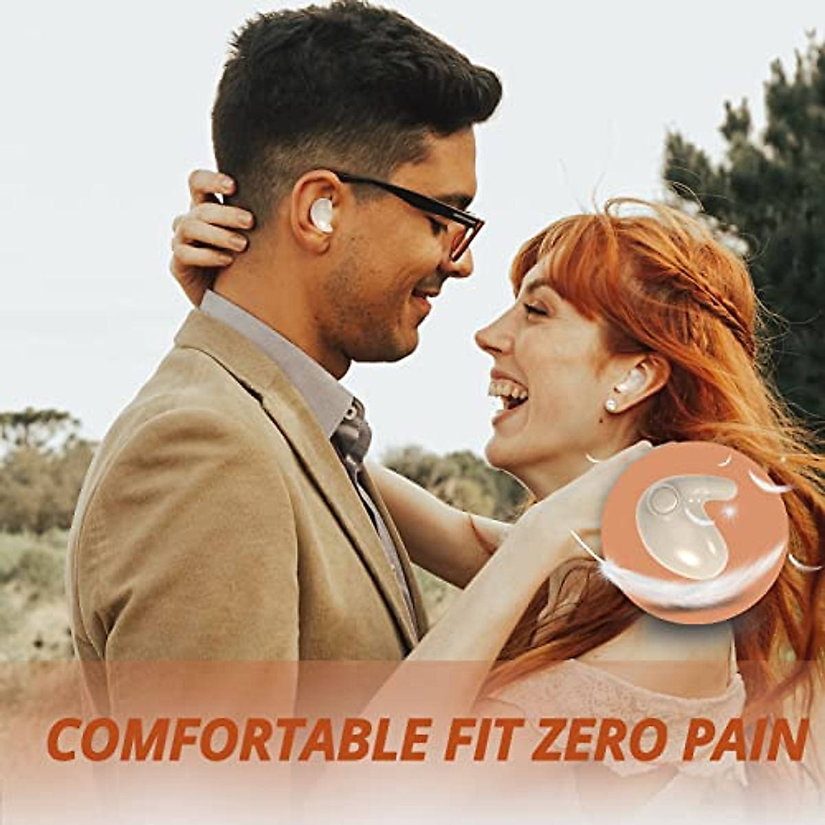 Loluka Ultra Thin Design Invisible Wireless Earbuds Sleep Earbuds Waterproof Bluetooth Smallest Tiny Earpiece Noise Canceling Bluetooth 5.0 Earphones for Android and iOS