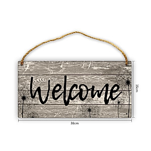 Interchangeable Welcome Sign for Front Door Decor - Rustic Wood Hanging Sign Farmhouse Porch Home Hanging Plaque Decor,Hanging Welcome Sign for Holiday