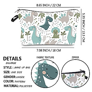Makeup Bag, Watermelon style Women Travel Cosmetic Bags Small Makeup Clutch Pouch Cosmetic and Toiletries Organizer Bag Toiletry/Travel Bag for Brushes Jewelry Accessories Collection (Dinosaur)