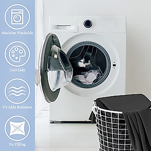 Shilucheng 100% Cotton Sheets Set - 1000 Thread Count，Luxury Egyptian Cotton Bed Sheets，Breathable & Cooling Bedding and Pillow Cases, 16 Inch Deep Pocket - 4 Piece (Black, Full)