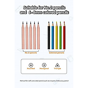 Electric Pencil Sharpener RIYO Heavy-Duty Helical Blade Auto Pencil Sharpener with Battery Operated for No.2(6-8mm) Pencils and Colored Pencils in School/Office/Home,Black(Not Included AC Adapter)