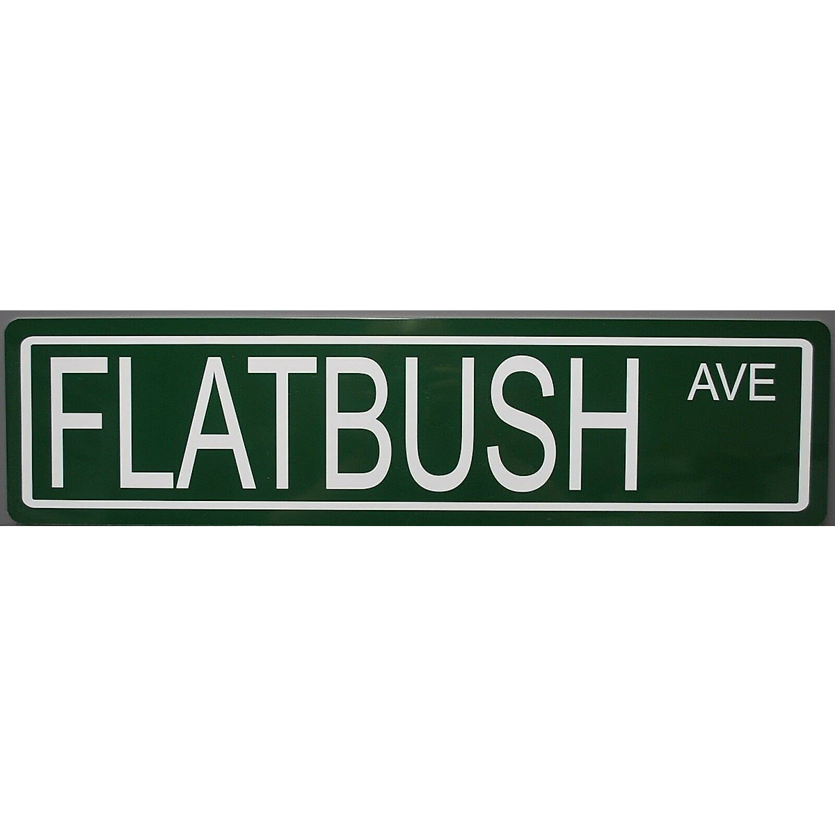 METAL STREET SIGN FLATBUSH AVE AVENUE 6x24 BROOKLYN NEW YORK NY BOROUGH BOTANICAL GARDEN MAN CAVE GARAGE BAR RESTAURANT SHOP HOME OFFICE WALL ART NOVELTY RACE CITY RETRO GIFT