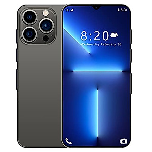 i13 ProMax 5G Cell Phone, Unlocked Android Smartphone, 8GB+512GB, 90Hz 6.7'' FHD LCD Display Screen, 13MP+48MP Camera, 5000mAh Long Battery Life, Dual Sim Card -Black