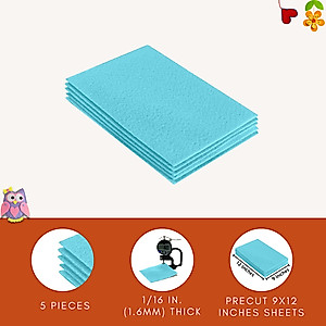 FabricLA Acrylic Felt Fabric Sheets for Crafts | Precut 9" X 12" Inch (20 cm X 30 cm) Felt Squares | Felt Fabric Sheets for DIY Crafts, Hobby, Costume, and Decoration | Baby Pink, 5 Pieces