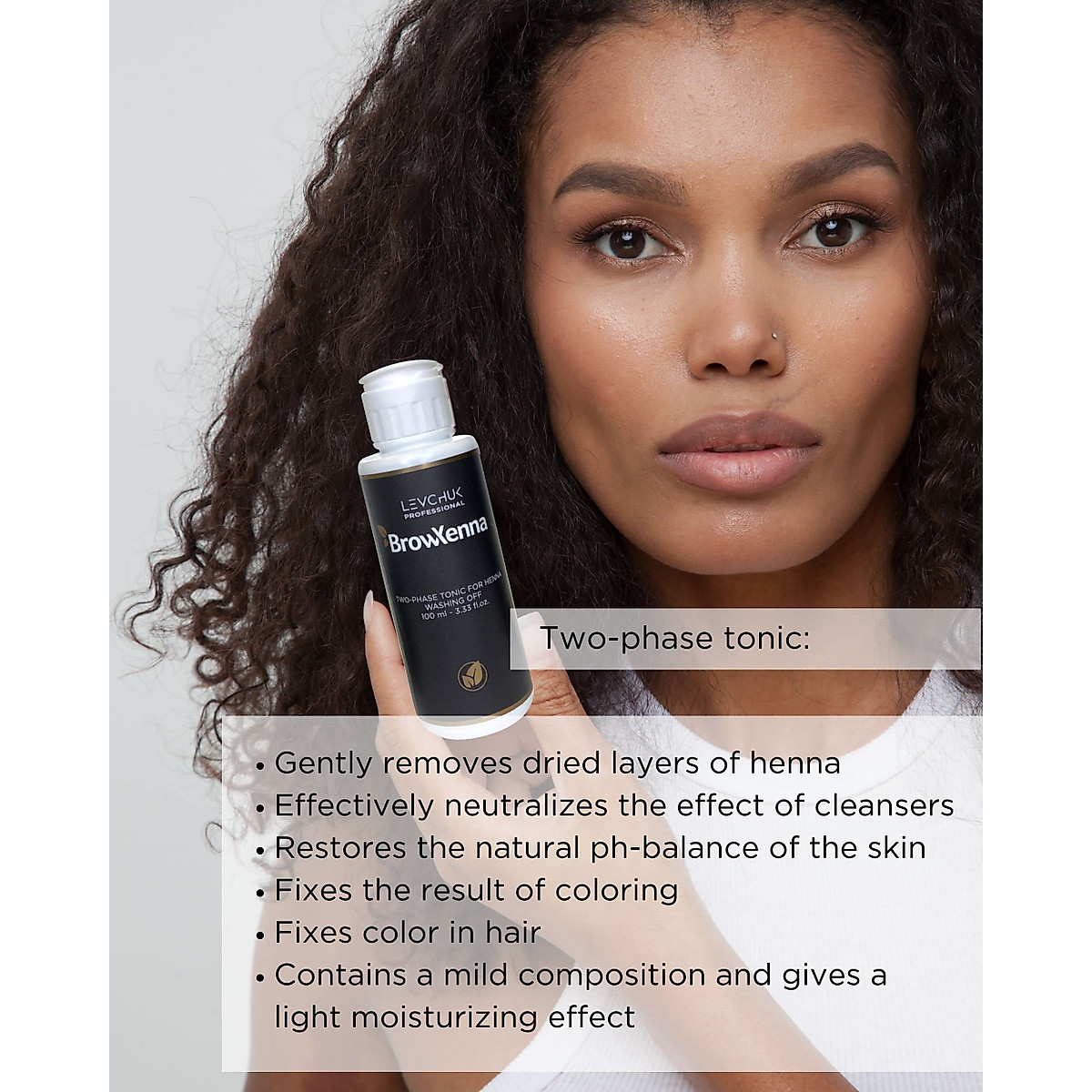 Eyebrow Fixer fluid for Transparent Colored Eyebrows Two - Phase Tonic BrowXenna 100 ml