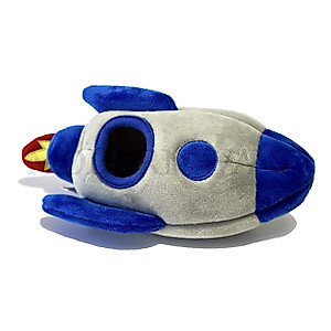 MODERN WAVE - Interactive Squeaky Plush Hide and Seek Squirrel Type Puzzle Toy for Dogs, Small Size (Rocketship and Robots)