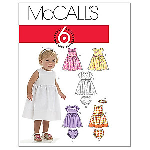 McCall's Patterns M6015 Infants' Lined Dresses, Panties and Headband