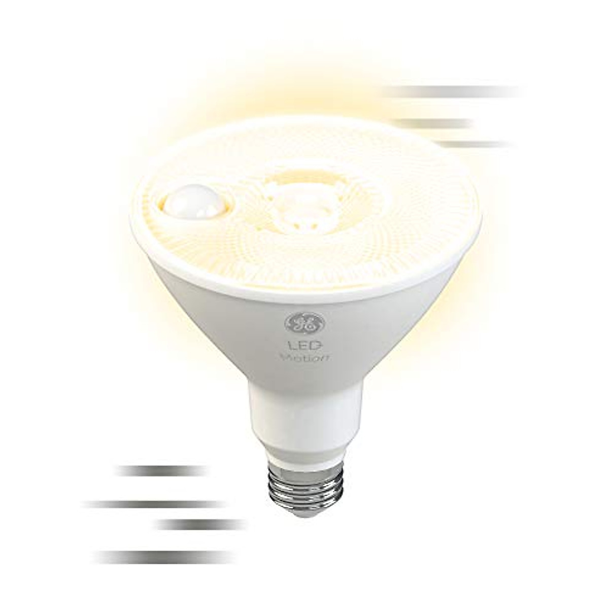GE Lighting LED+ Outdoor Security Flood Light Bulb with Motion Sensor, Warm White, Dusk to Dawn Setting, Medium Base, 90 Watt Replacement, 1 Count (Pack of 1)