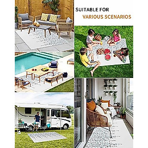 Green Spring Flowers Outdoor Rug for Patio/Deck/Porch, Non-Slip Large Area Rug 5x8 Ft, Green Grey Cherry Blossoms Dangling Indoor Outdoor Rugs Washable Area Rugs, Reversible Camping Rug Carpet Runner