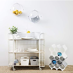 Koziol Orion Hanging Display, Set of 2, Crystal Clear, 12.87 x 12.87 x 11.85