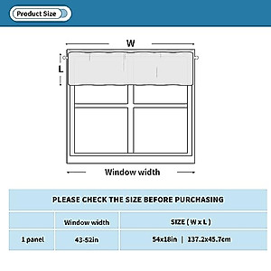 susiyo Travel Passport Visa Stamps Valance Curtain 1 Panel 54x18 inch Rod Pocket Curtain Valance for Kitchen