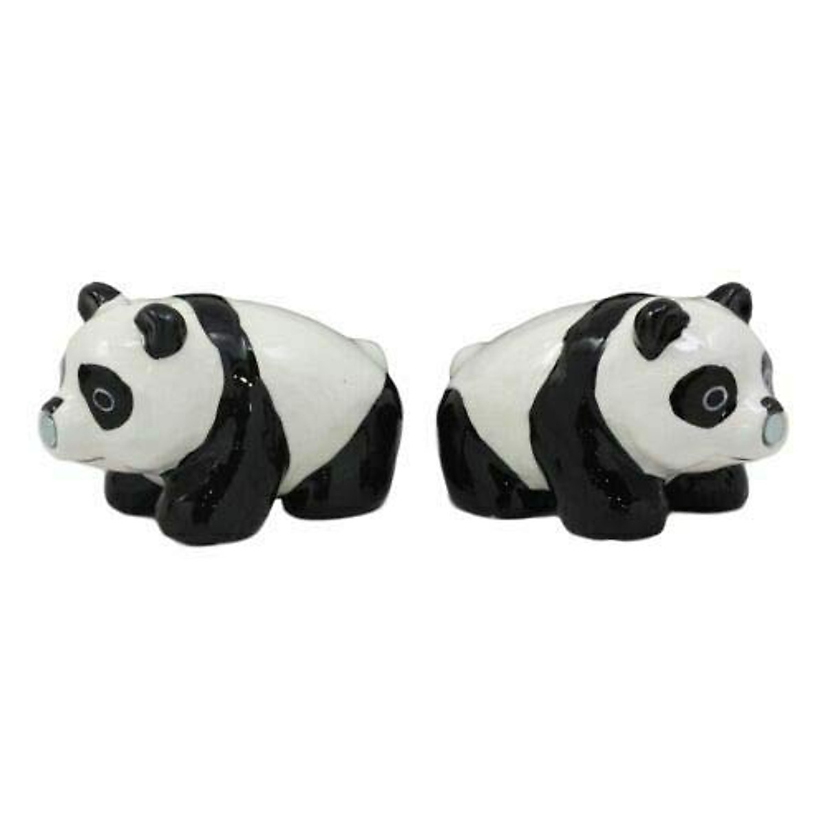 Set Of 1 Ceramic Giant Panda Bears Salt And Pepper Shakers Holder Figurine