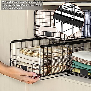 Lyuwanxian 3-Tier Stackable Closet Organizers and Drawer Storage Shelves, Removable 3 Dividers, Stackable & Foldable Design with Nameplate for Closet, Wardrobe, Laundry Room and Shelves