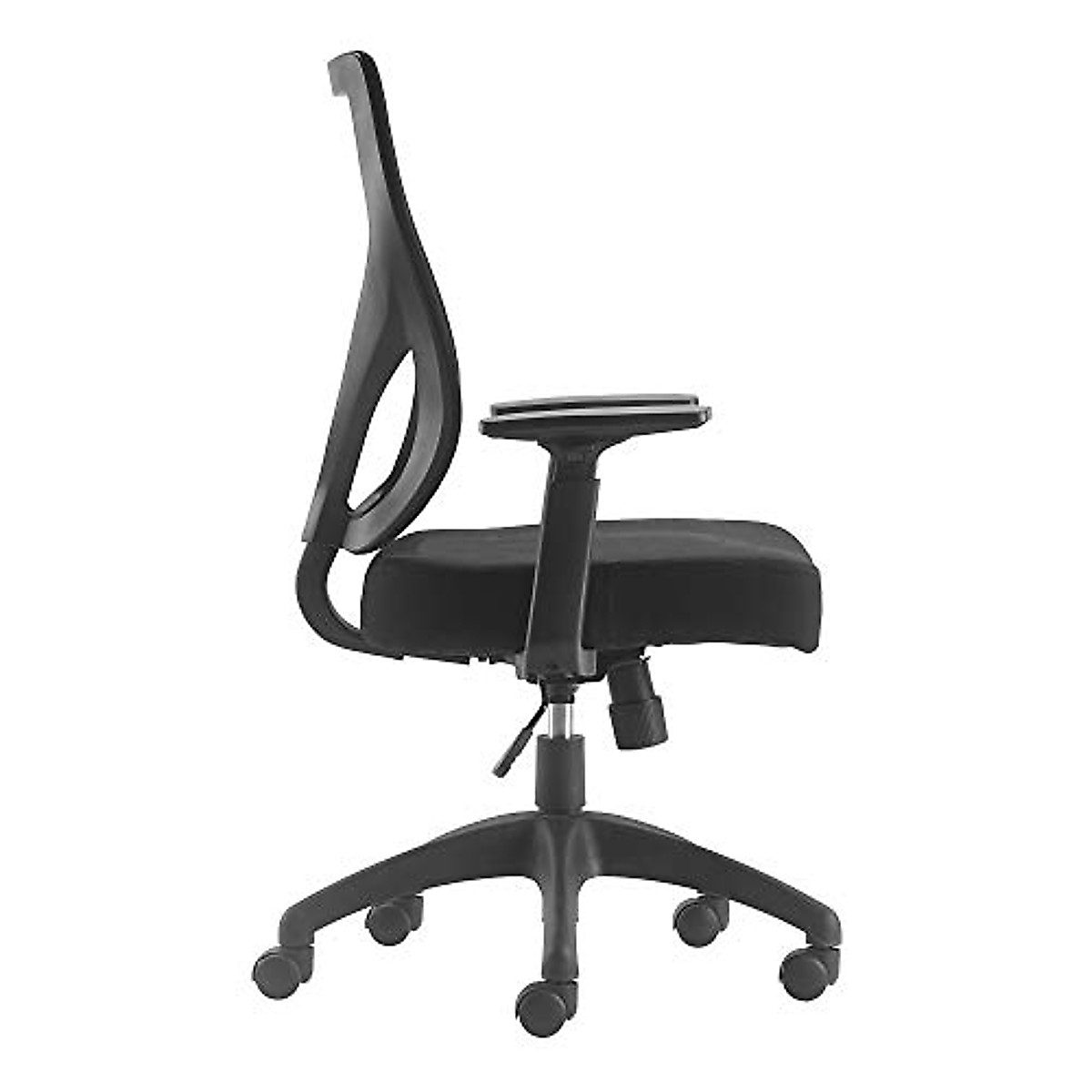 Serta Production Office Chair with Nylon Base, Adjustable Ergonomic Midback Lumbar Support, Breathable Mesh Back, Black