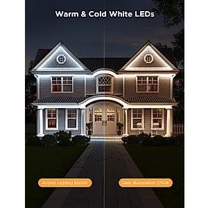 Govee RGBIC Pro Outdoor Strip Lights with Warm and Cold White, 32.8ft WiFi Outdoor LED Eave Lights Waterproof, Outdoor Lights Work with Alexa, App Control for Eave, Stairs, Porch