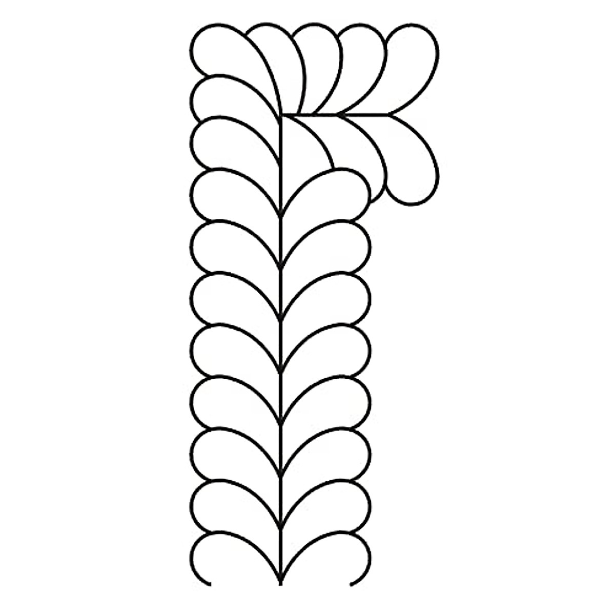 Border and Corner Feather Quilting Stencils - with Square Block Stencil - 3 Quilting Plastic Quilt Stencil Set for Borders, Background, Patterns - for Machine and Hand Quilting - with Guide