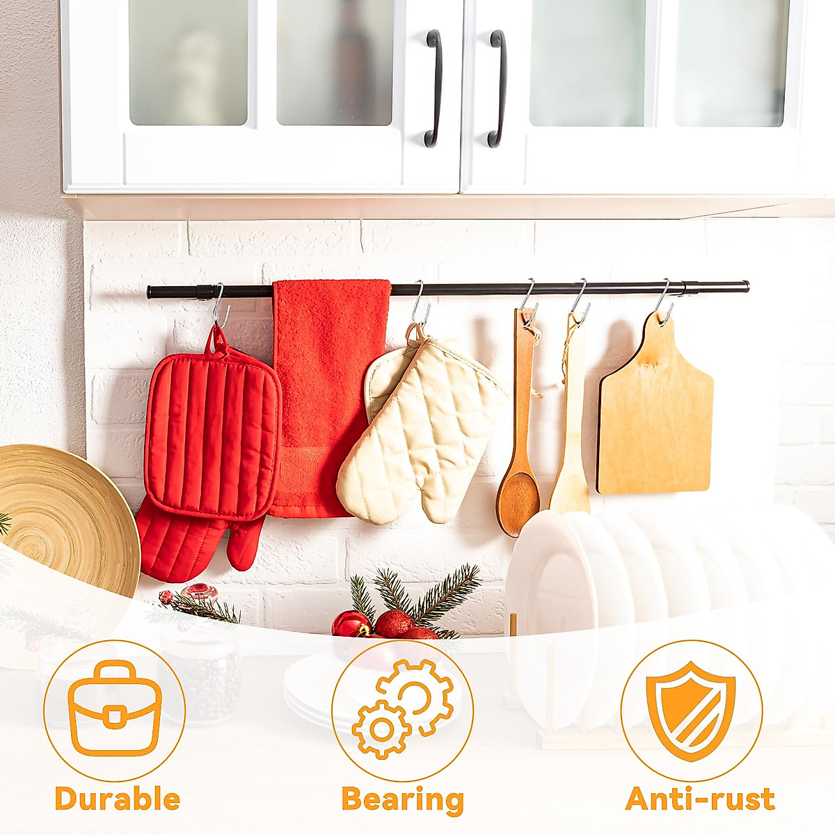 JIYIN 60Pcs Mini S Hooks, 1 Inch Small S Hooks for Hanging Small Metal Hooks Mini S Hooks Silver, S Shaped Mini Hooks for DIY Crafts Jewellery Hanging Key Chain and Name Plate(Silver)