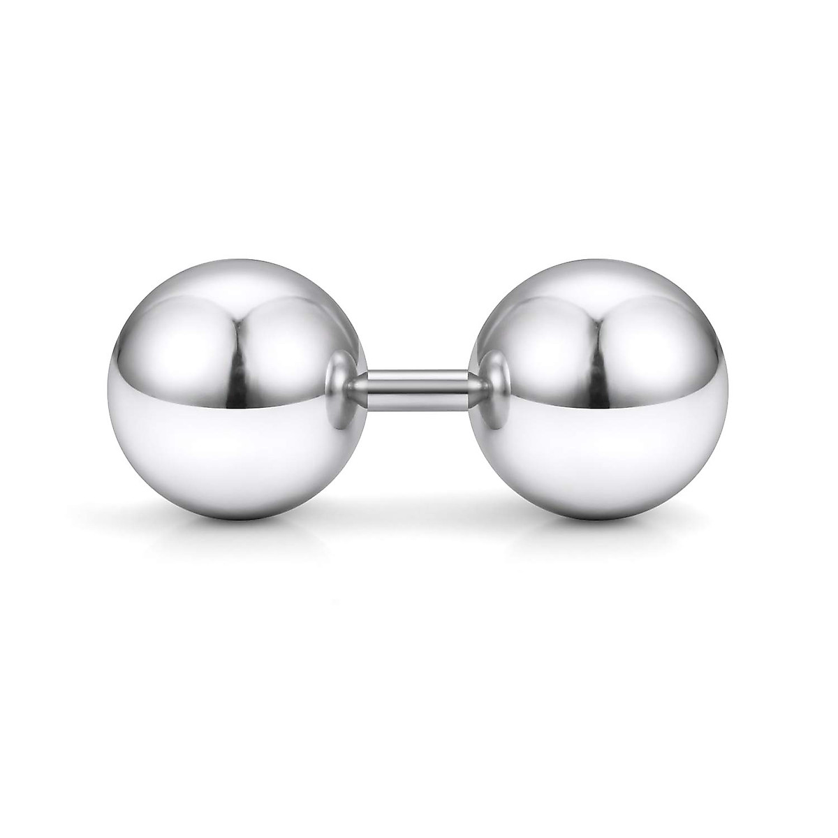 Yaalozei 12G Big Piercing Balls PA Ring Piercing Jewelry 316L Surgical Stainless Steel Externally Threaded Straight bar Barbell Tragus Helix Ring Cartilage Lobe Earring piercing Jewelry Women Men 6mm
