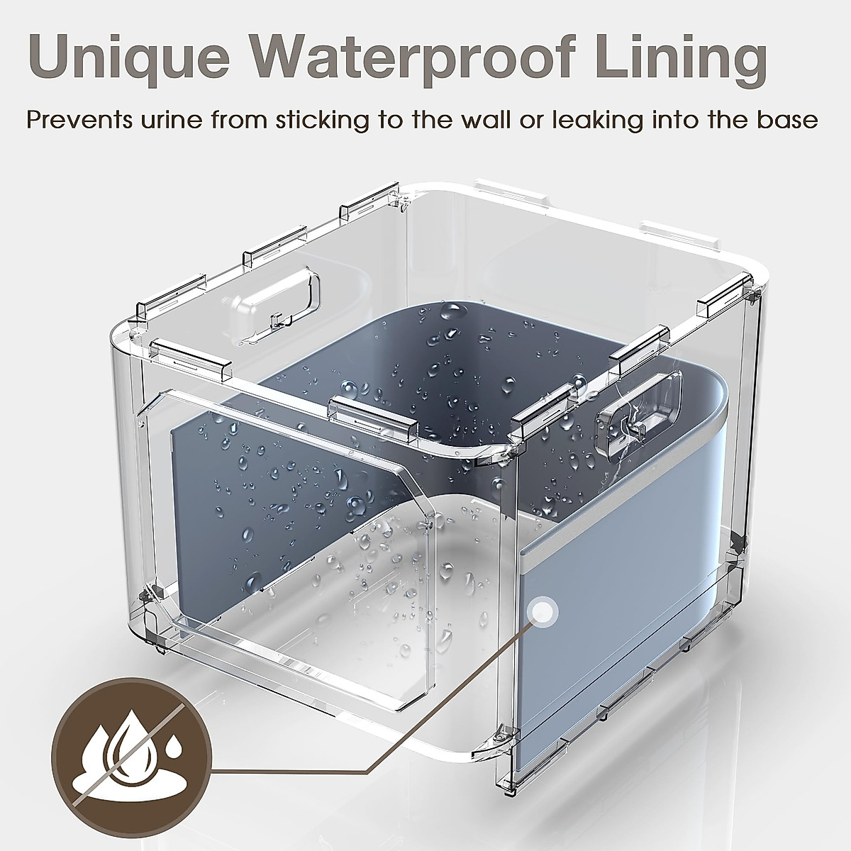 (Upgraded) Smart Cat Litter Box, Enclosed Extral Large Litter Box with Lid for Multiple Cats