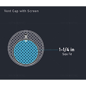 Midline Valve S1504 Oil Tank Vent Cap with Screen 1-1/4 in. Zinc Plated Galvanized Steel, 1-1/4"