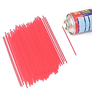 spray can straws, Replacement Spray Can Extension Straw,Red Plastic Extension Straws,5Inches. (50 Pack)