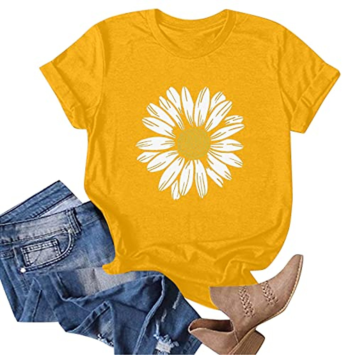 Plus Size Tops for Women Short Sleeve Womens Short Sleeve Tunic Tops for Leggings Pullover V Neck Casual Summer Tops Plus Size Short Shirts for Women to Wear with Leggings Yellow