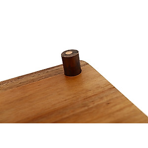 soldbbq Grill Griddle Cutting Board With 4 Legs for Blackstone, Acacia Wood Cutting Board for Camp Chef and More Grill Griddle, 11.8" L x 11.8" W