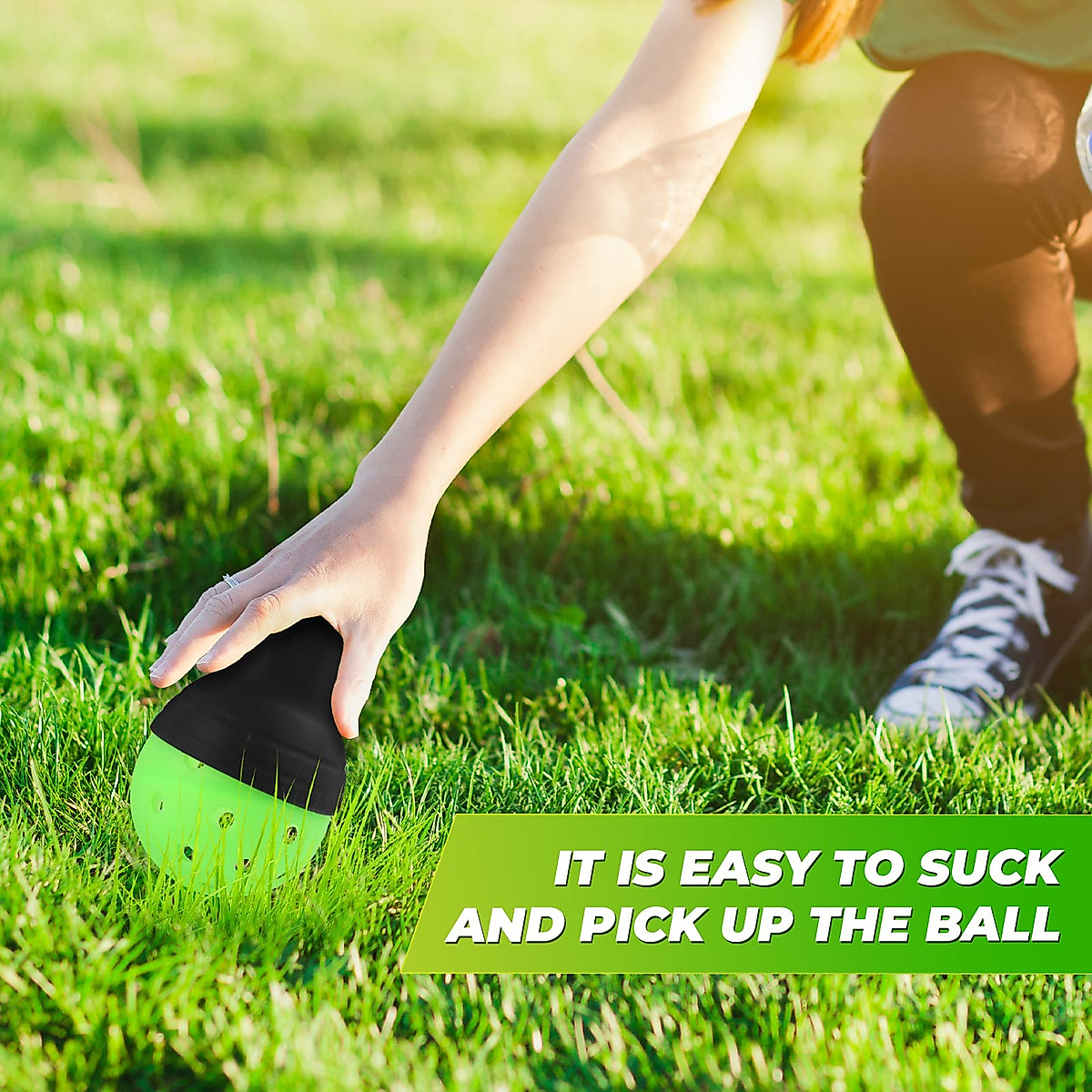 Hzdyopk 4pcs Pickleball-Balls, USAPA Standard 40-Hole Outdoor Wiffle Balls, with Mesh Bag and 2 Ball Picker，Fluorescent Glowing Ball, Unique Gift for Pickleball Lovers