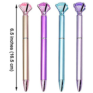 Maydahui 24PCS Diamond Ballpoint Pen Black Ink Retractable Crystal Jewel Pens Bling Metal Design for Girls Women Party Valentine's Day
