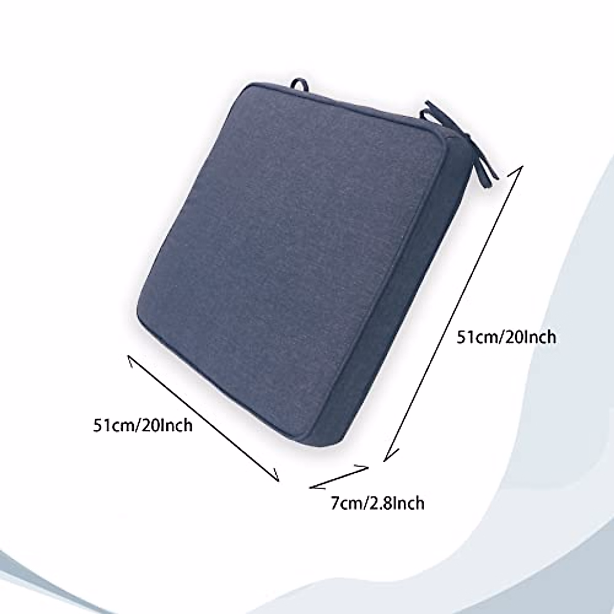 Sunshine Outdoor Indoor/Outdoor Patio Chair Cushion Outdoor Seat Cushions for Patio Furniture 20x20x2.8 inch Set of 4 Sky